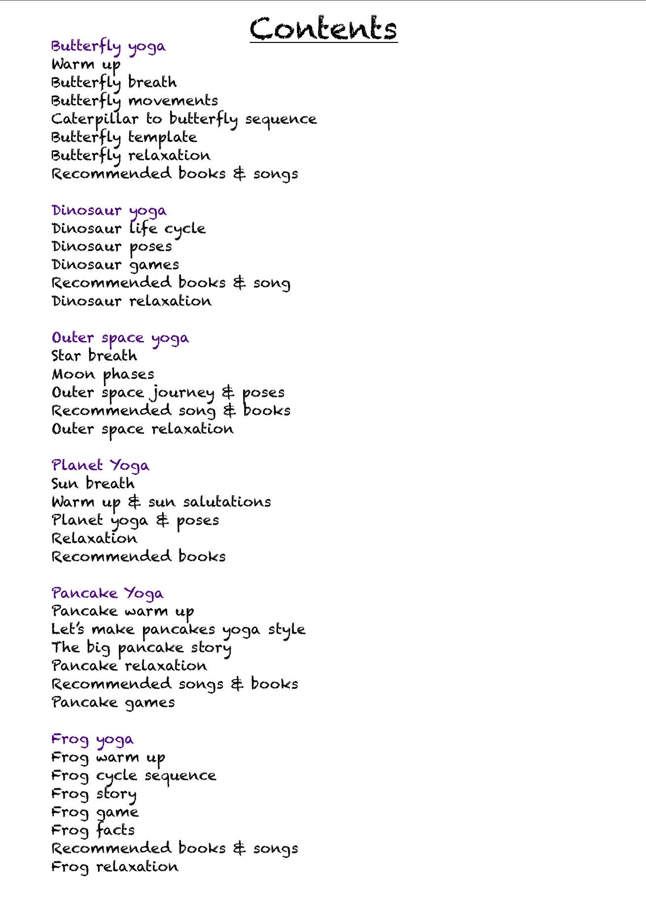 6 Children’s Yoga Lesson Plans for Younger Children 3-6 Years Old. - Etsy