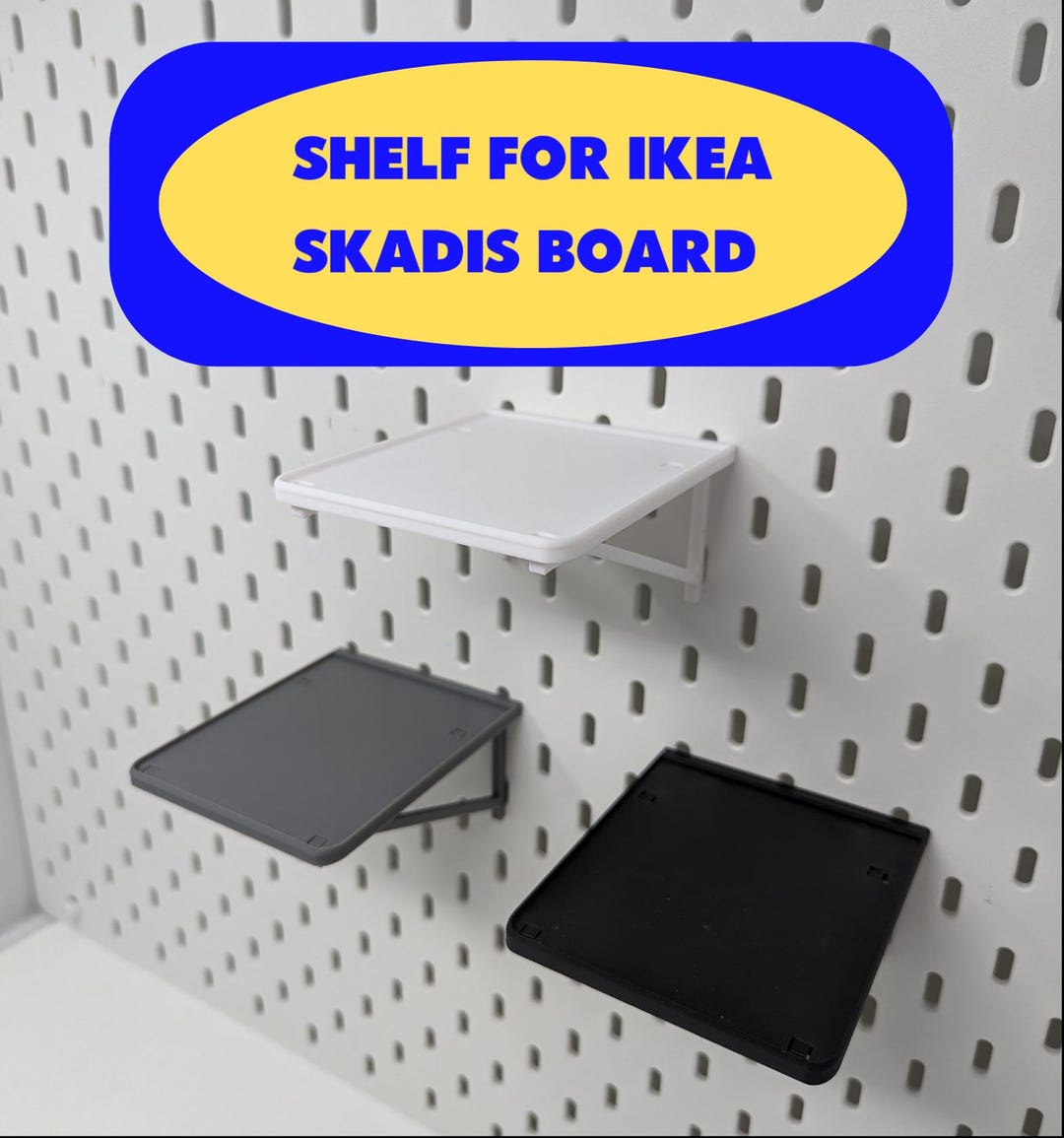 IKEA SKADIS SHELF Minimalistic Pegboard Uppspel Accessories Office Work ...
