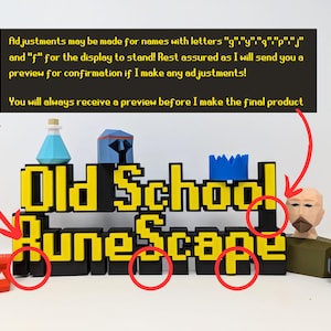 Personalized Old School Runescape OSRS Name Plate Sign Gamer Gift ...