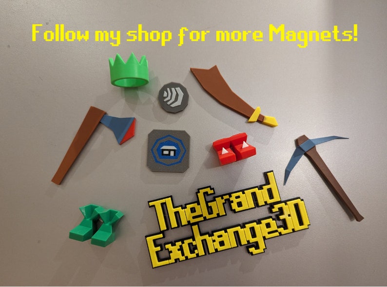 Runescape Med Helm Magnet Set - OSRS Gamer Gift, 3D Printed Decor - Etsy