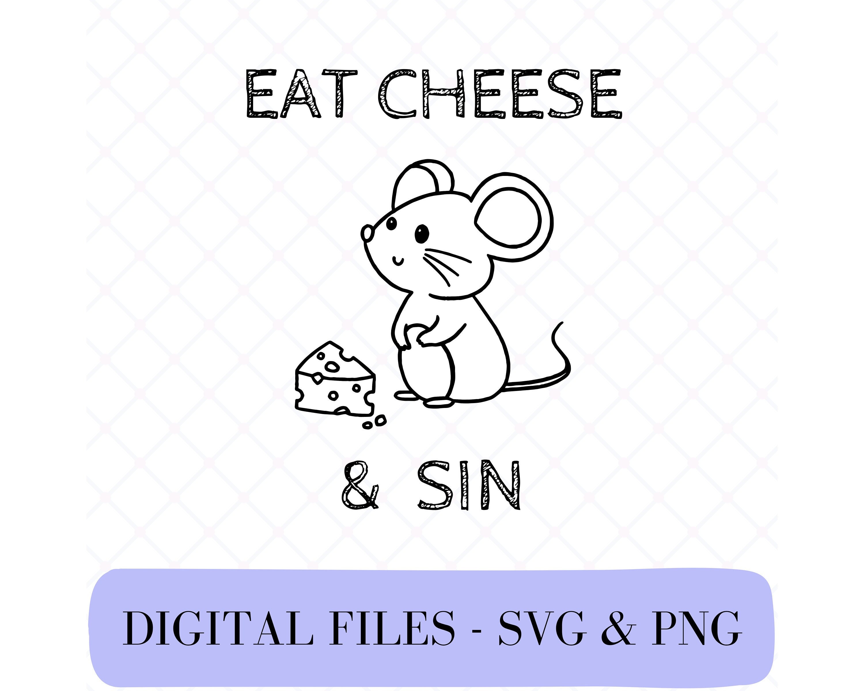 Eat Cheese & Sin SVG PNG Digital Files - Etsy