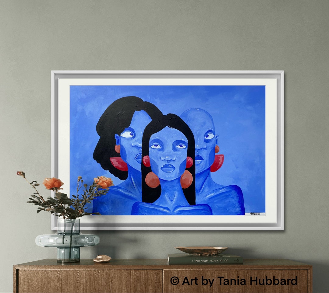 Blues Emotion , Acrylic Painting Print, African American Artwork, Black ...