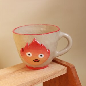 Calcifer Howl Moving Castle Mug, Studio Ghibli Mug, Unique Ceramic Mug ...