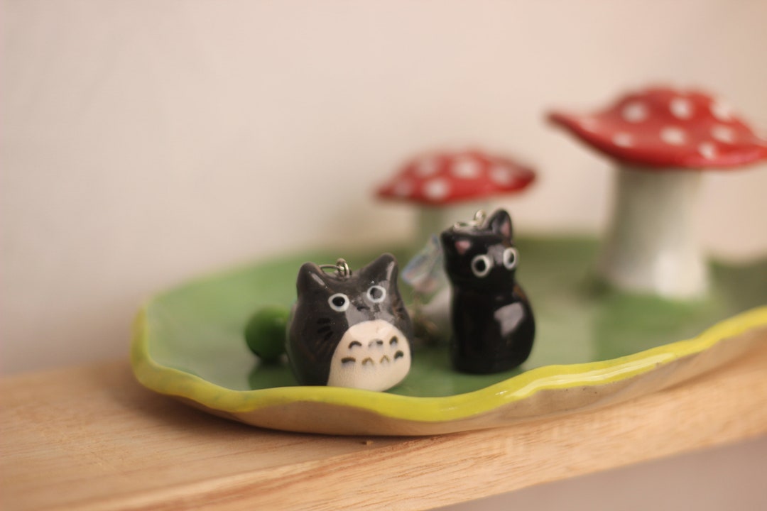 Totoro Trinket Studio Ghibli Gifts, Totoro Keychain, Cat Gift, Handmade ...