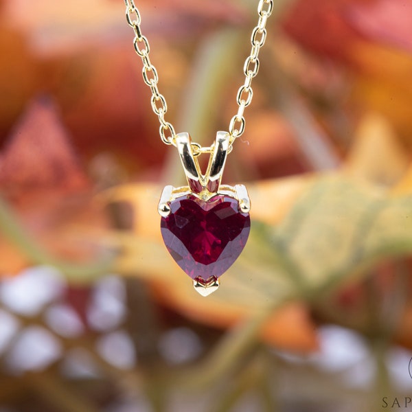 Red Ruby Necklace - Etsy