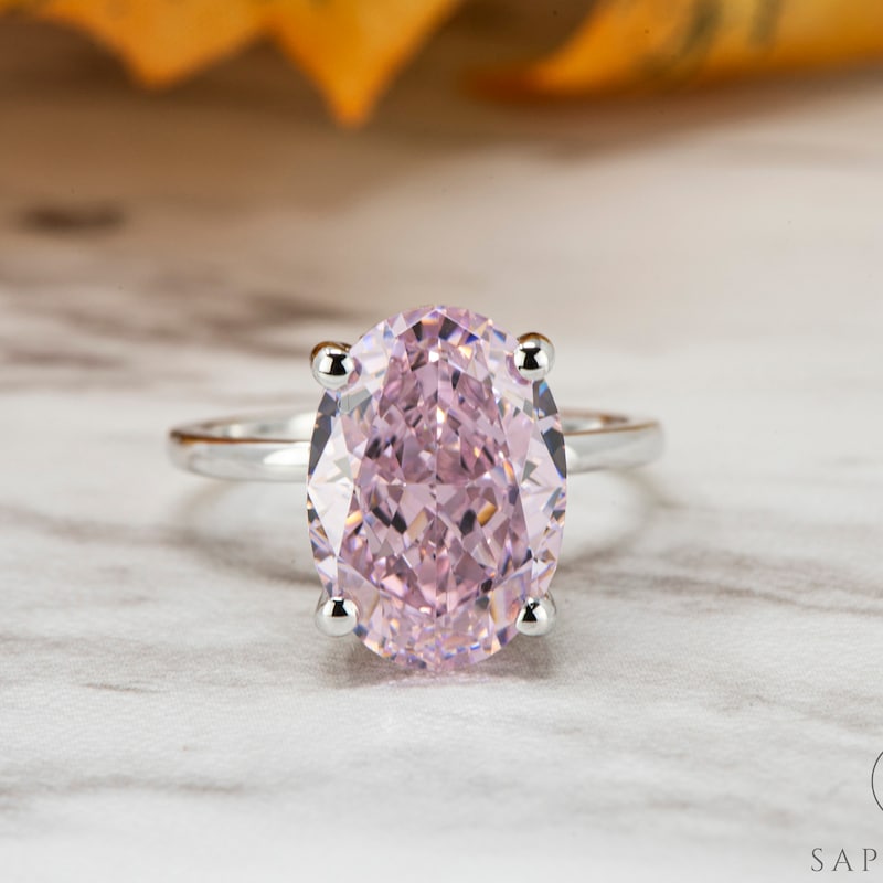 Pink Engagement Ring - Etsy