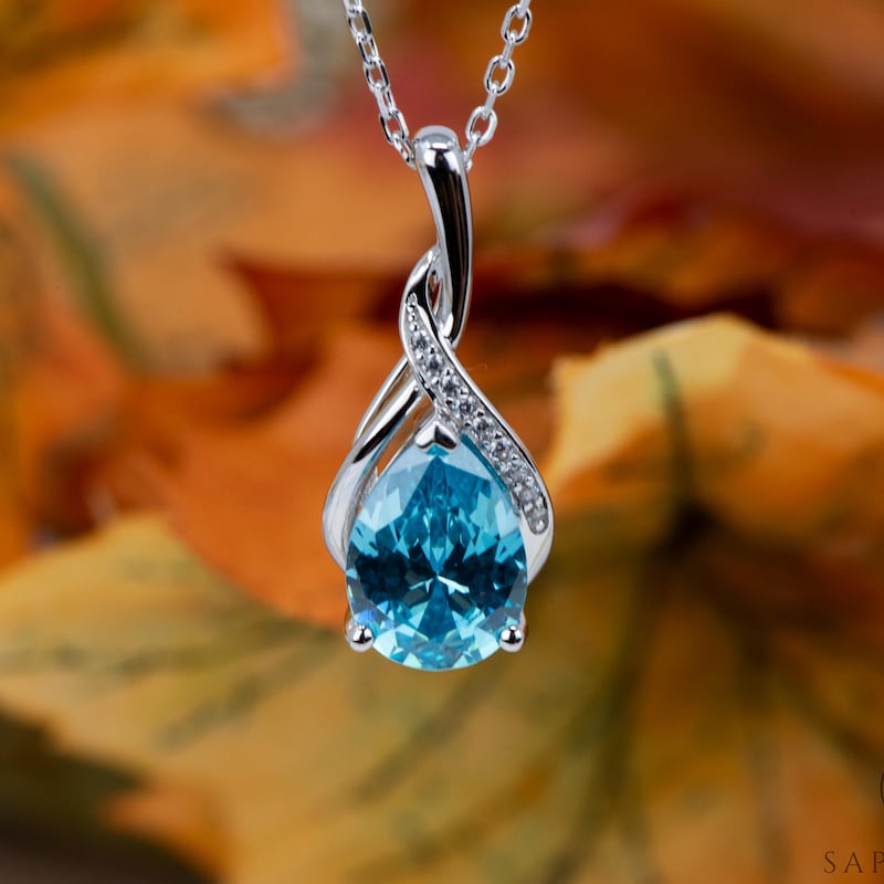 Elongated Pear Necklace - Etsy UK