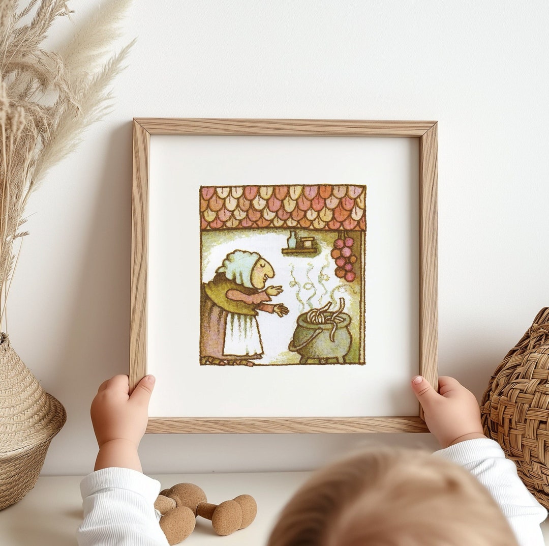 Strega Nona 8x8 Poster Unframed, Bubble Bubble Pasta Pot Strega Nona ...