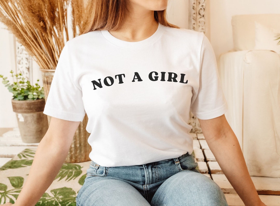 Not a Girl Non Binary Pride Shirt | Gender Nonconforming T-shirt ...