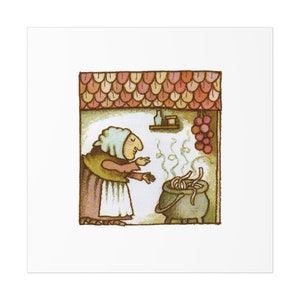 Strega Nona 8x8 Poster Unframed, Bubble Bubble Pasta Pot Strega Nona ...