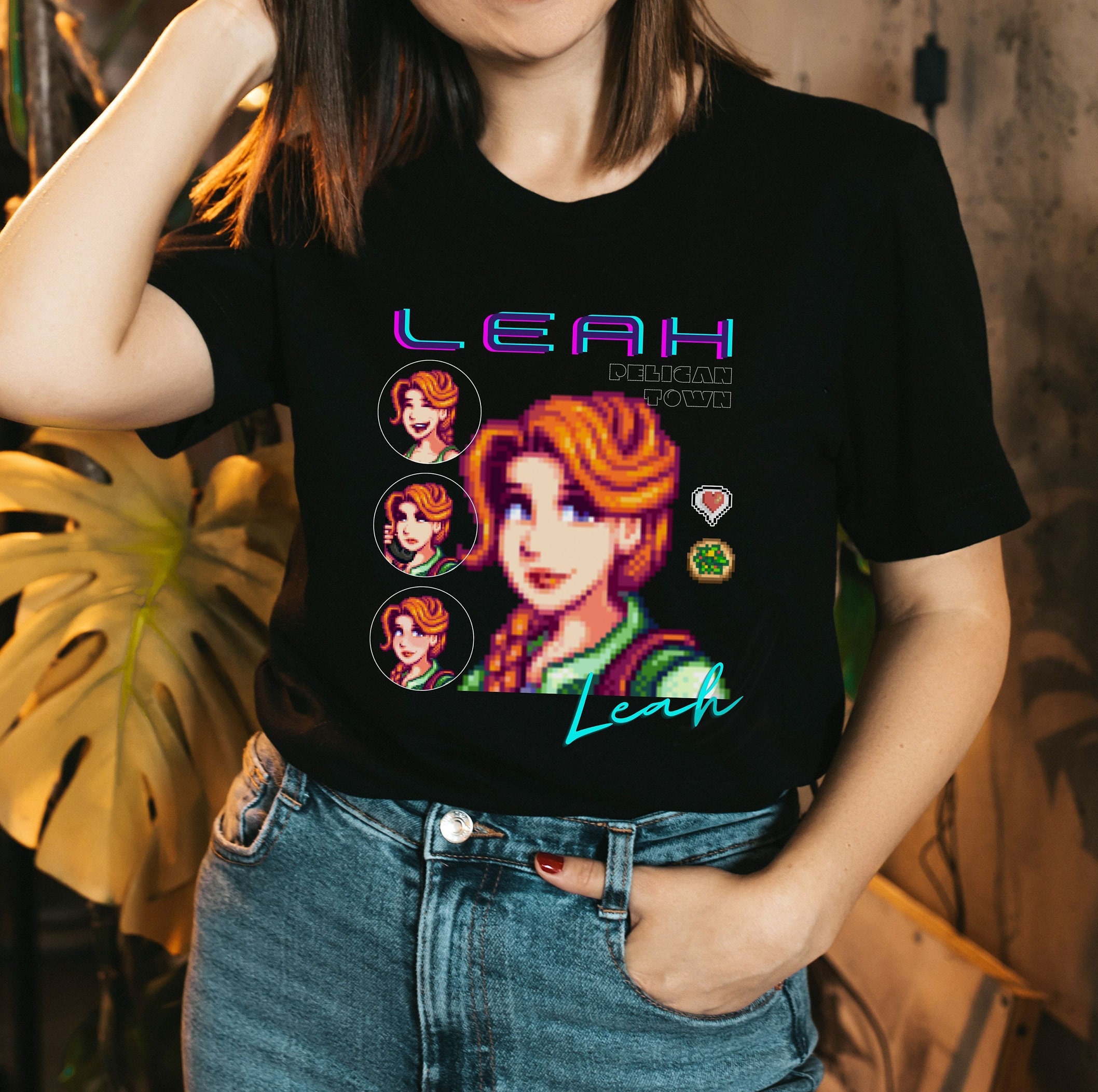 Leah Stardew Valley T-shirt Stardew Valley Character Leah - Etsy