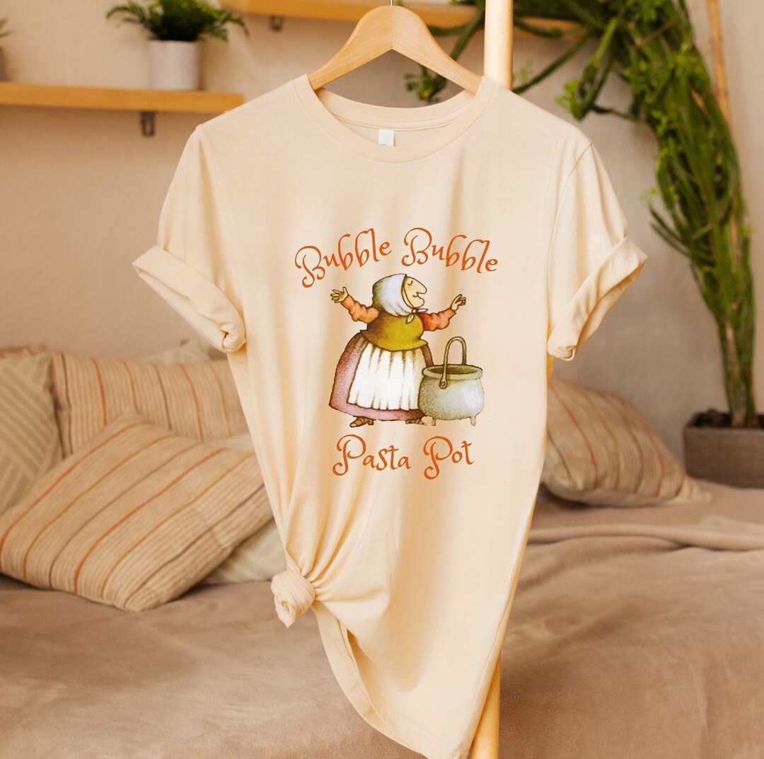Strega Nona Tee Shirt, Bubble Bubble Pasta Pot Shirt, Italian Folklore T-shirt, Witchy Tee ...