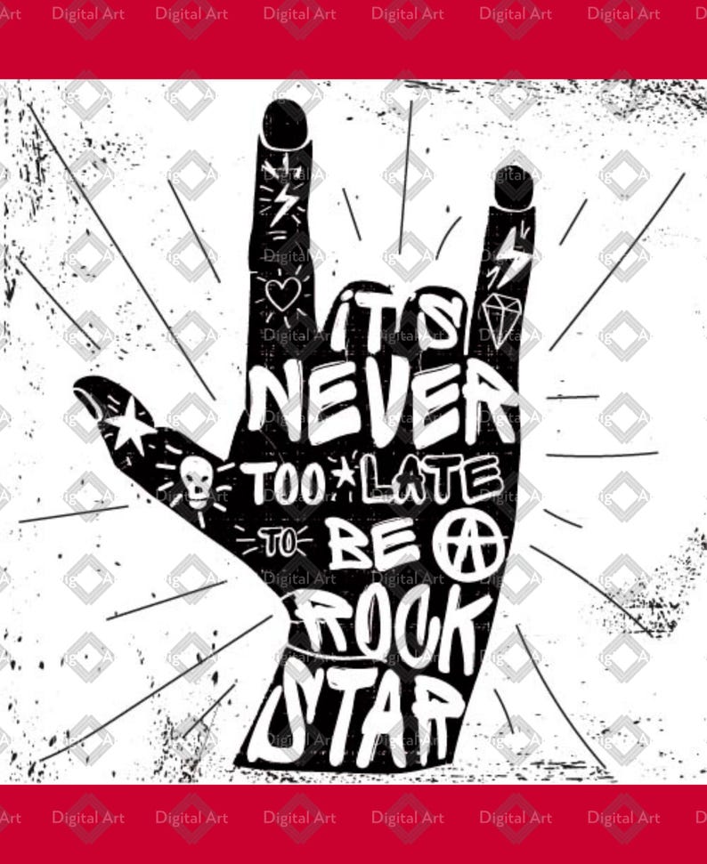 Rock Star Hand Gesture Clipart -it's Never Too Late to Be A Rock Star ...