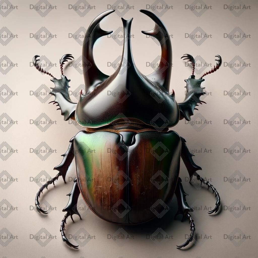 Realistic Looking 3d Beetle Collection Clipart 5-pack - Dung, Hercules ...