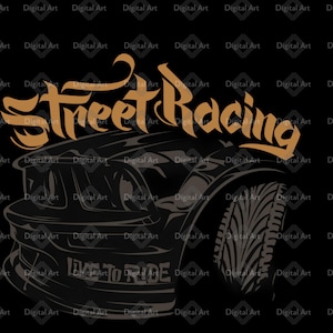 Street Racing SVG & PNG Clipart - Bold Automotive Design - Perfect for ...
