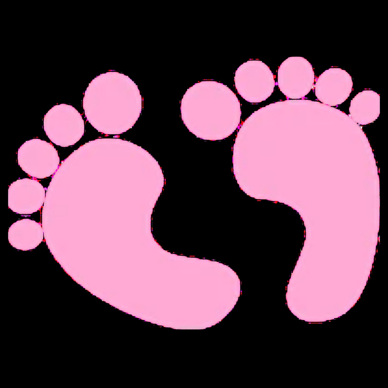 Pink Foot Print Image Png, Transparent Background - Etsy