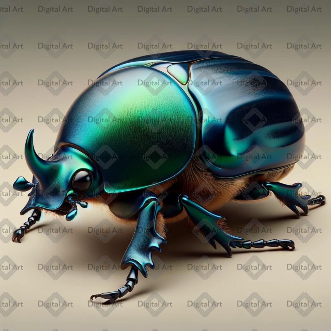 Realistic Looking 3d Beetle Collection Clipart 5-pack - Dung, Hercules ...