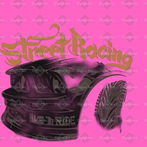 Street Racing SVG & PNG Clipart - Bold Automotive Design - Perfect for ...