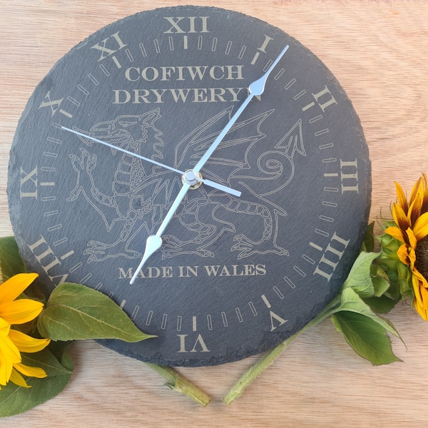 Slate Wall Clock - Etsy UK