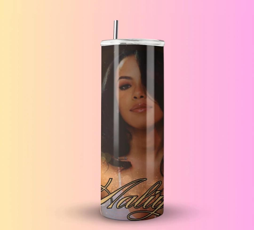 Aaliyah 20 Oz Skinny Tumbler With Lid, Straw and Gift Box - Etsy