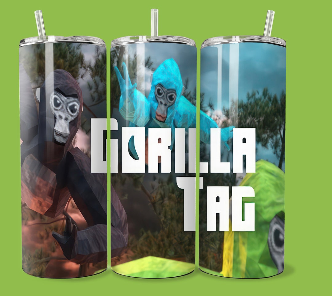Gorilla Tag Theme Stainless Steel Tumbler - 20 Oz With Lid and Straw - Etsy