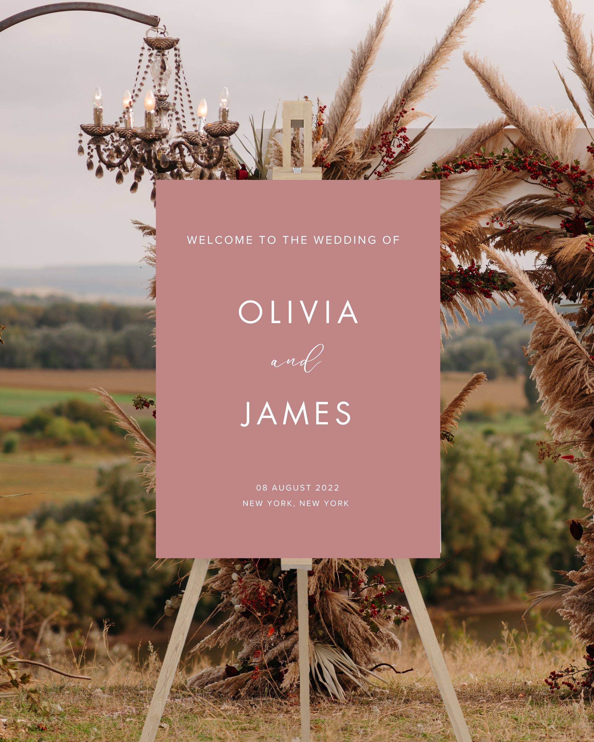 Modern Wedding Welcome Sign, Wedding Sign Modern, Modern Wedding Sign ...