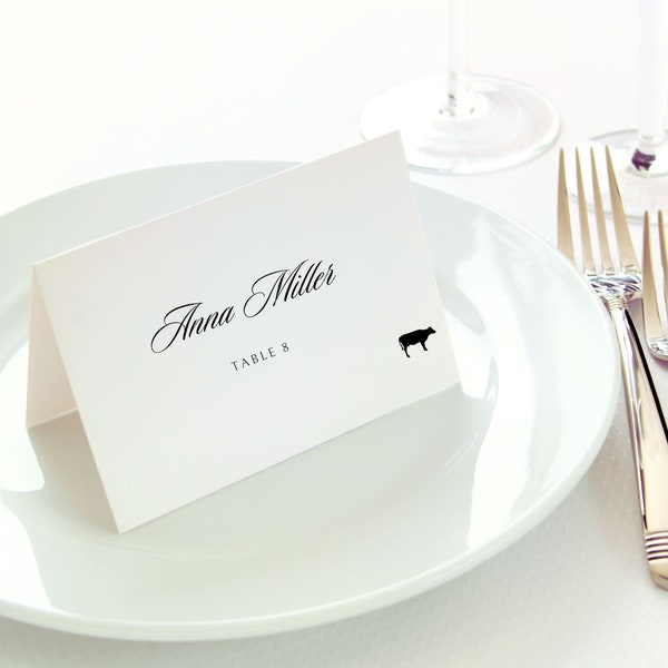 Place Cards With Meal Choice - Etsy