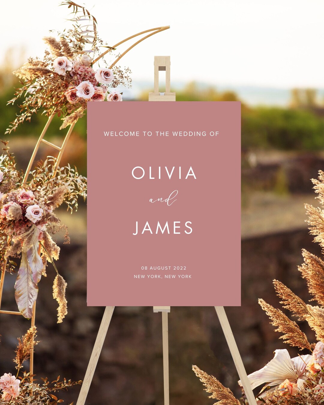 Modern Wedding Welcome Sign, Wedding Sign Modern, Modern Wedding Sign ...