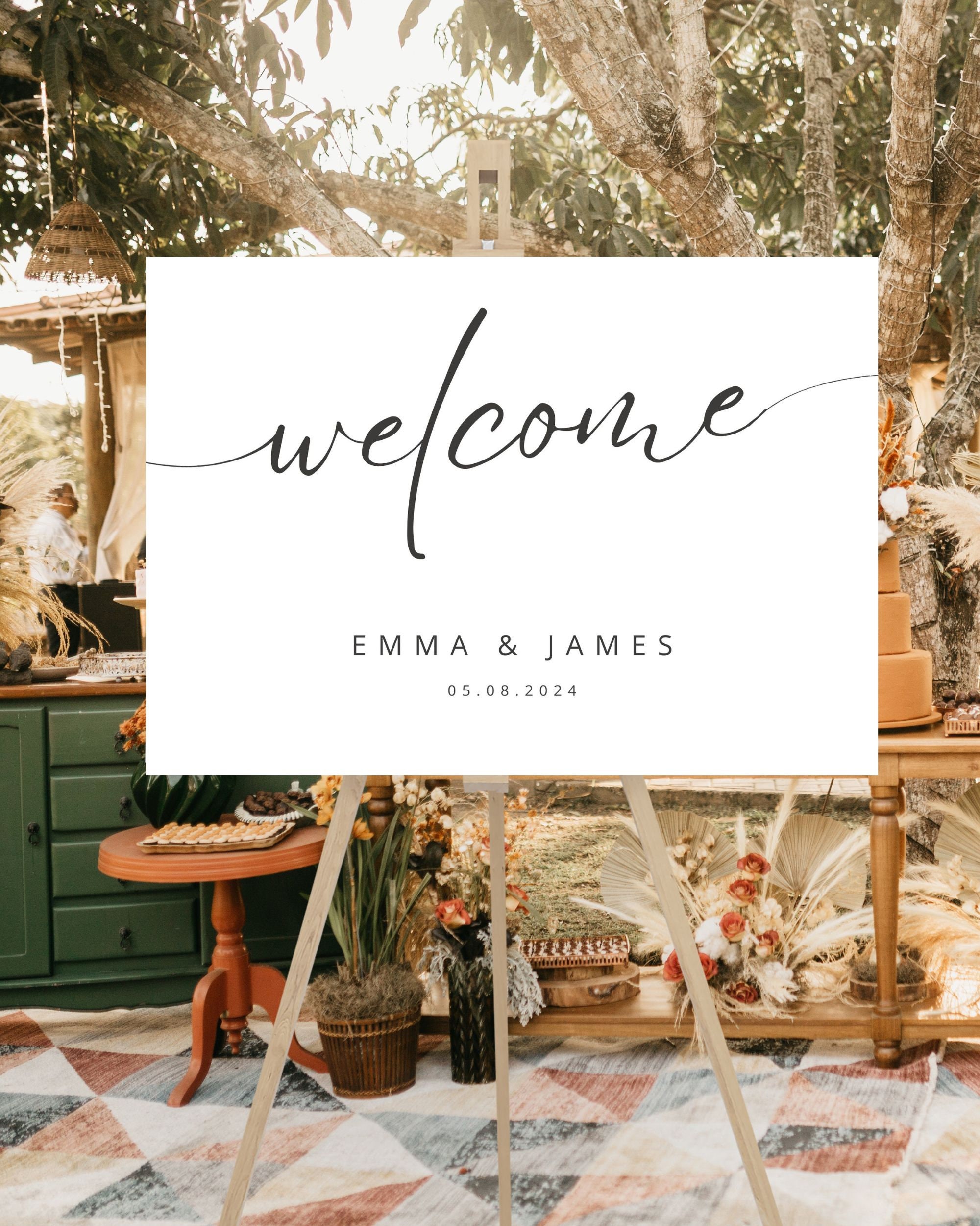 Modern Wedding Welcome Sign, Wedding Sign Modern, Modern Wedding ...