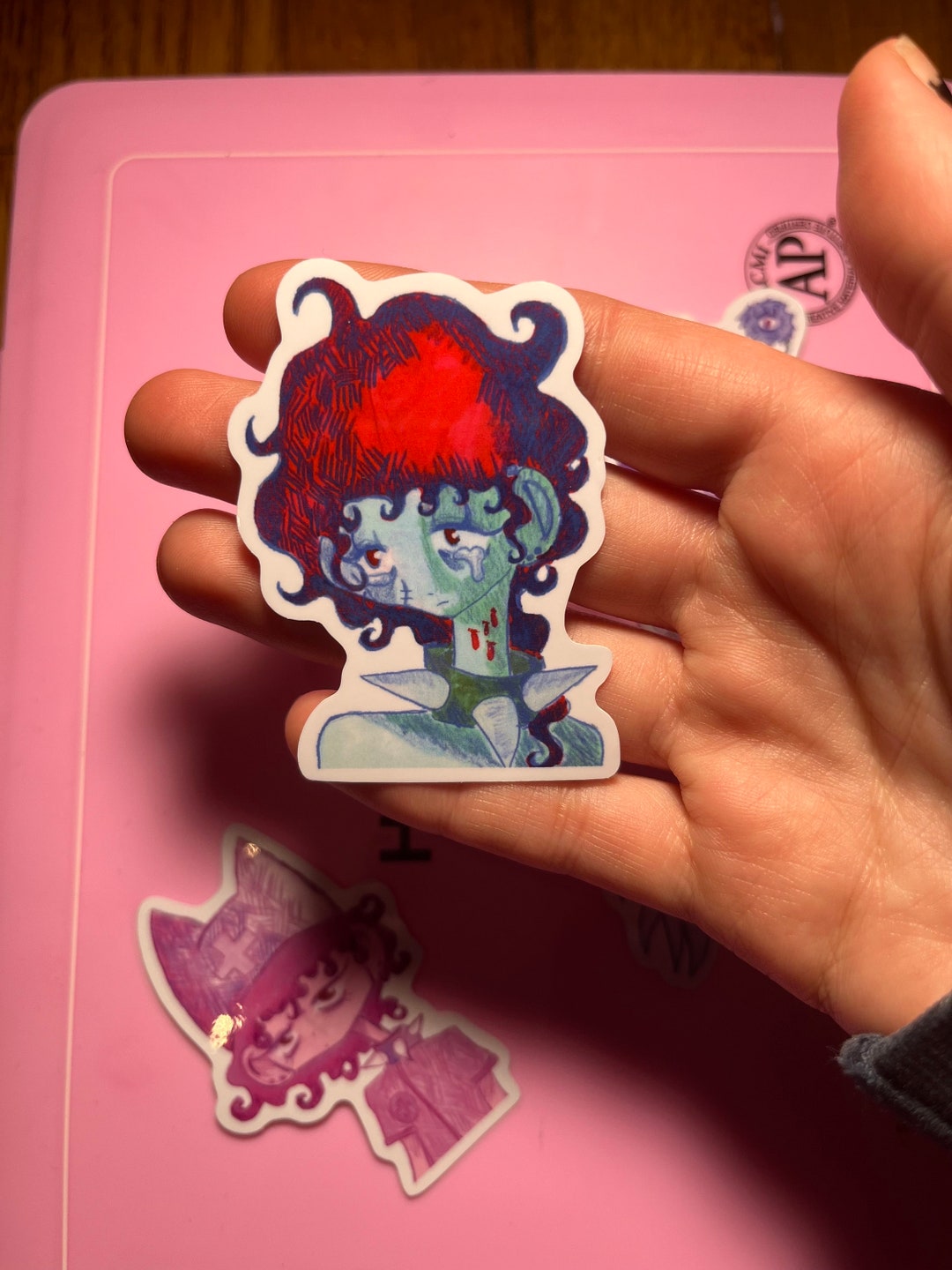 Sad Girl Bones Sticker - Etsy