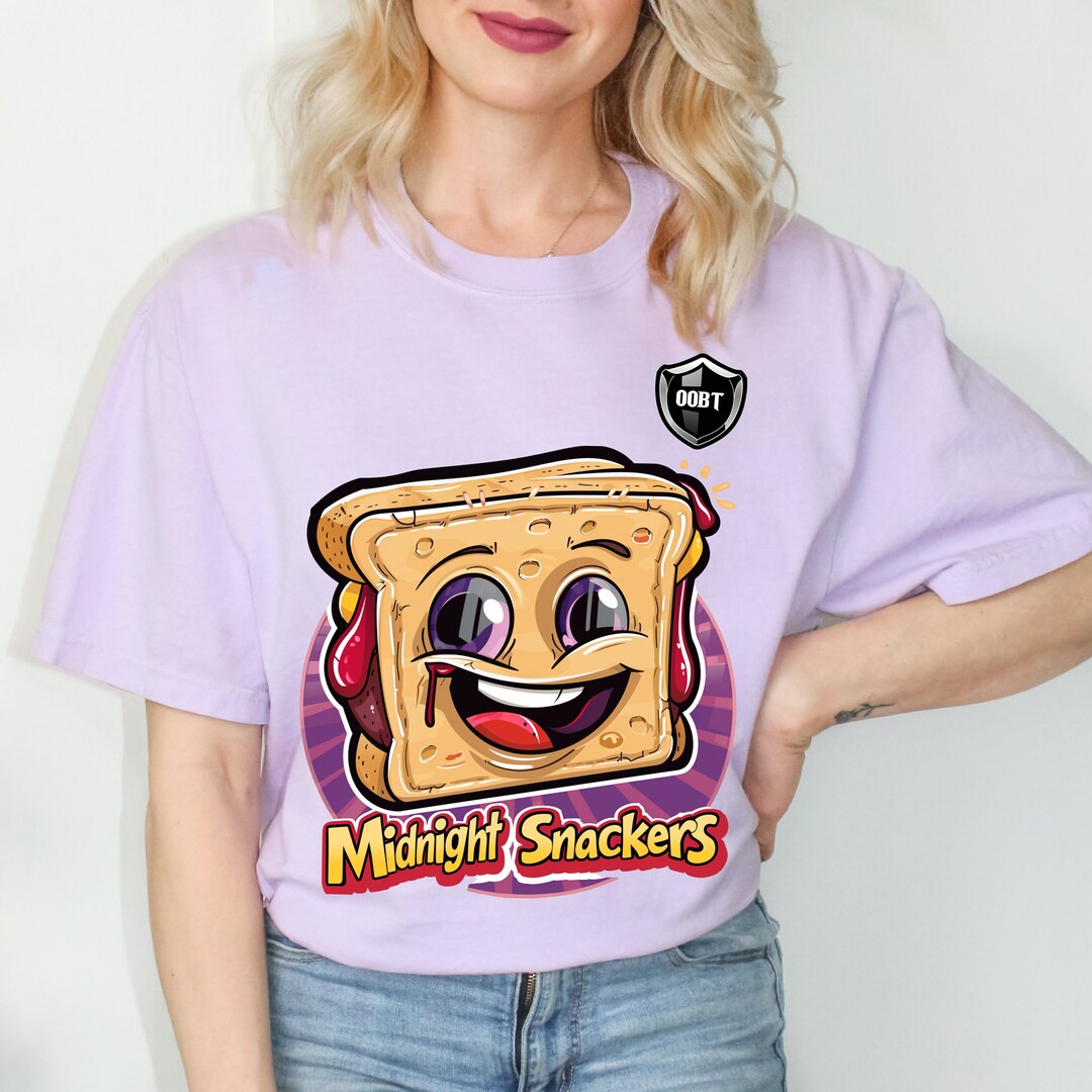Midnight Snackers Shirt, Team Mascot Tshirt, Peanut Butter and Jelly T-shirt, Sandwich Tee, Gift ...