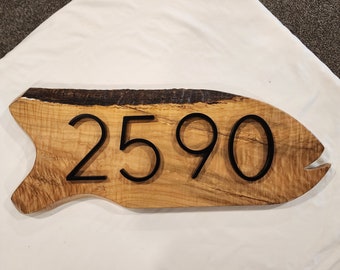 Natural Live Edge Maple Burl Wood Address Signs - Etsy