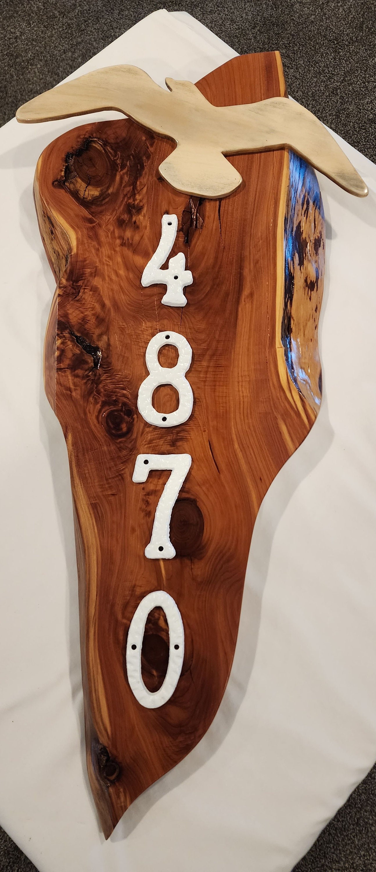 Natural Live Edge Wood Address Signs - Etsy