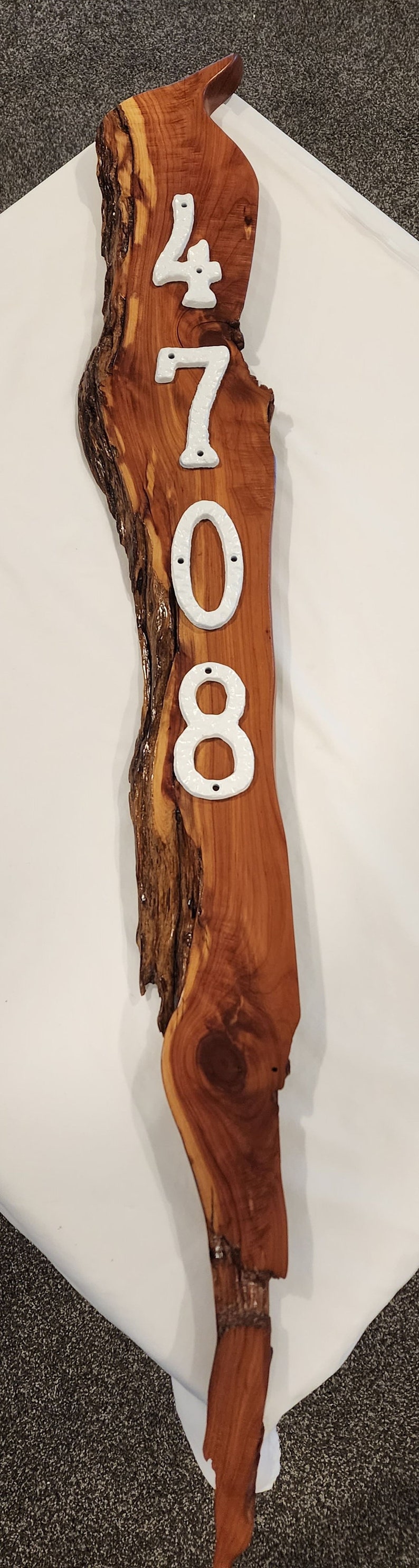 Natural Live Edge Wood Address Signs - Etsy