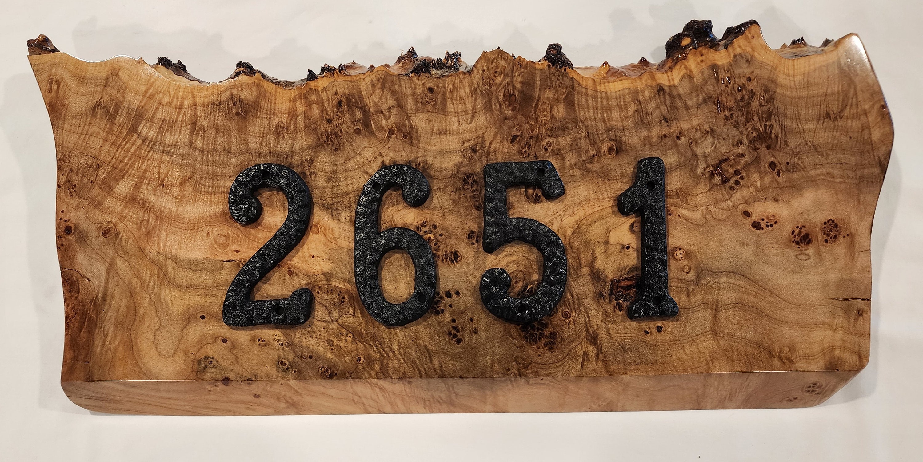 Natural Live Edge Wood Address Signs - Etsy