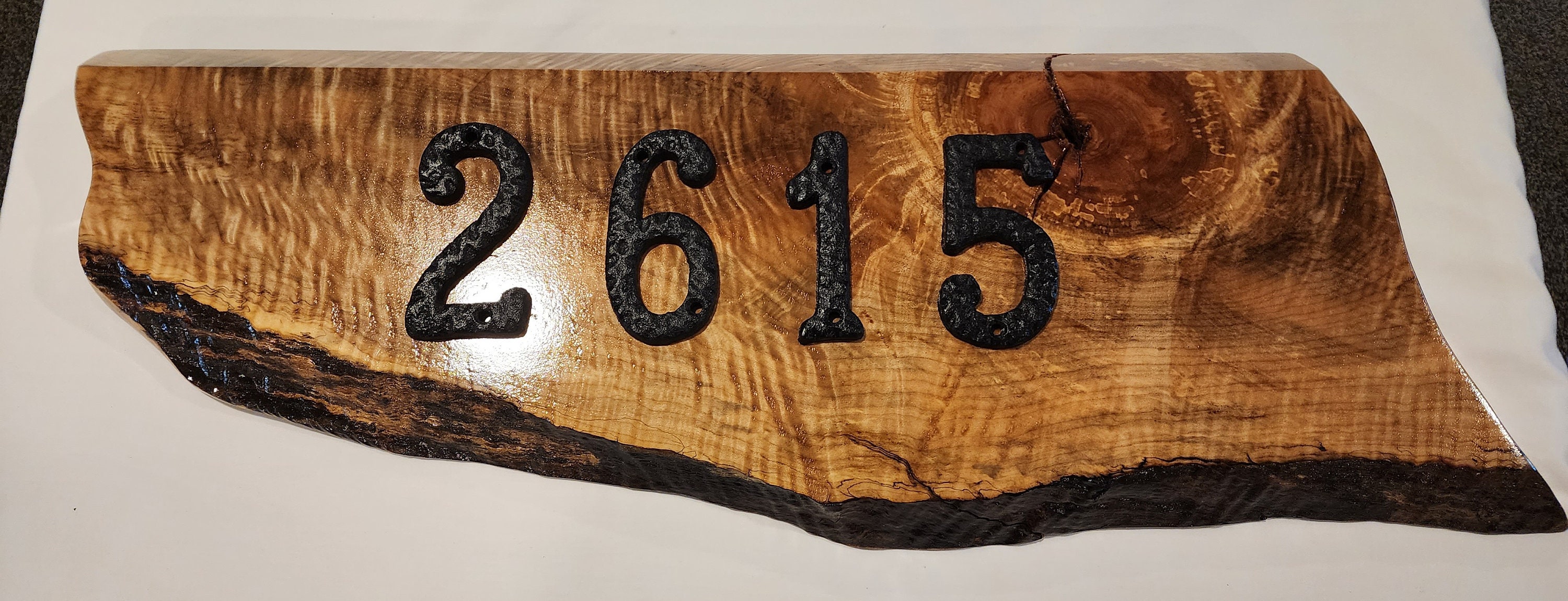 Natural Live Edge Wood Address Signs - Etsy