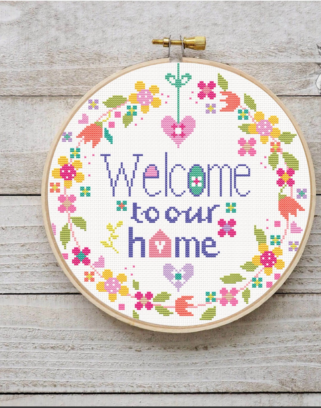 Welcome Home Pdf Pattern for Cross Stitch - Etsy