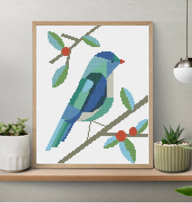 Blue Bird Pdf Pattern for Cross Stitch - Etsy