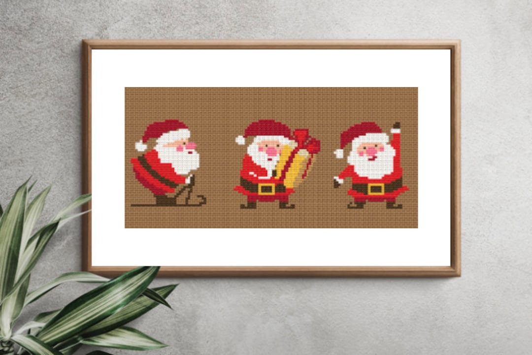Cute Santas Pdf Pattern for Christmas Cross Stitch - Etsy