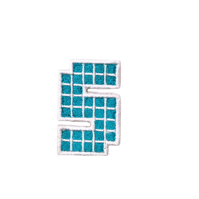 Alphabet (letters "q" to "z") Pixel Style Embroidery Hook and Loop ...