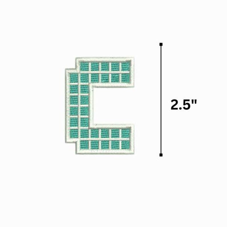Stickietee Pixel Alphabet Letters A to J Hook and Loop Velcro ...