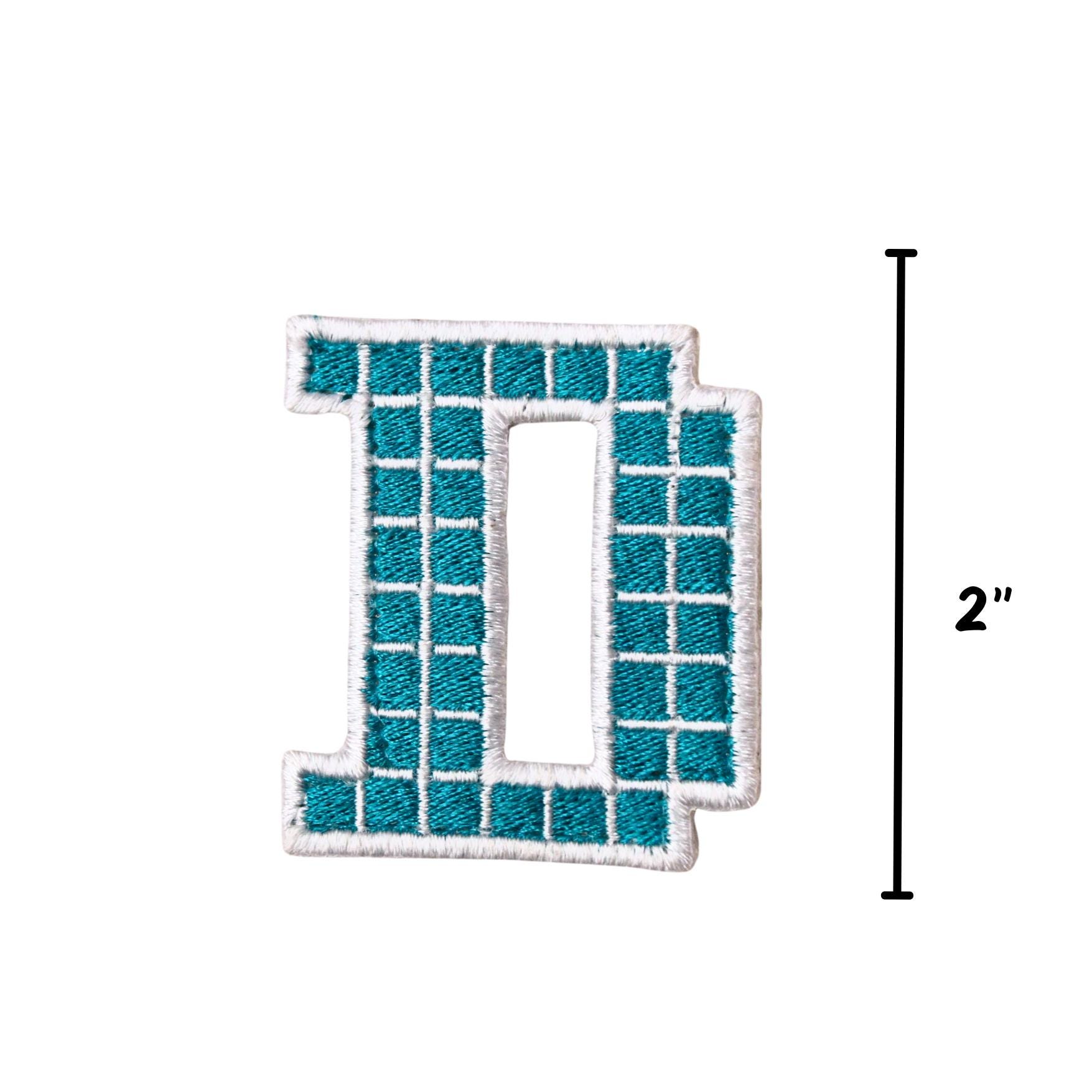 Alphabet Velcro (letter "a" to "h") Pixel Font Embroidery Hook and Loop ...
