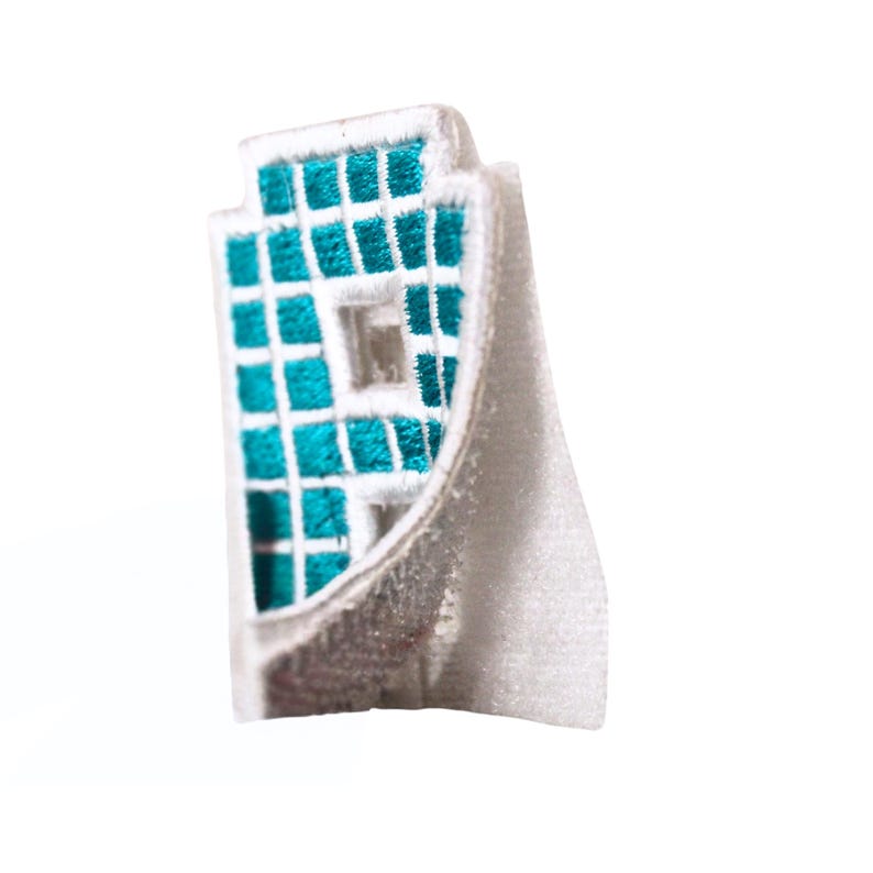 Alphabet Velcro letter a to h Pixel Font Embroidery Hook and Loop ...