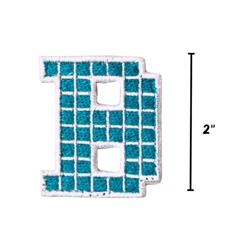 Alphabet Velcro (letter "a" to "h") Pixel Font Embroidery Hook and Loop ...