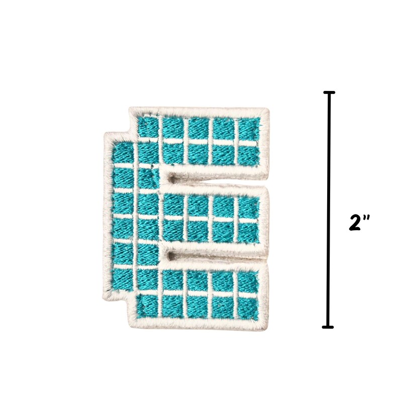 Alphabet Velcro (letter "a" to "h") Pixel Font Embroidery Hook and Loop ...