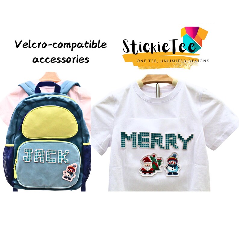 Alphabet Velcro (letter "a" to "h") Pixel Font Embroidery Hook and Loop ...