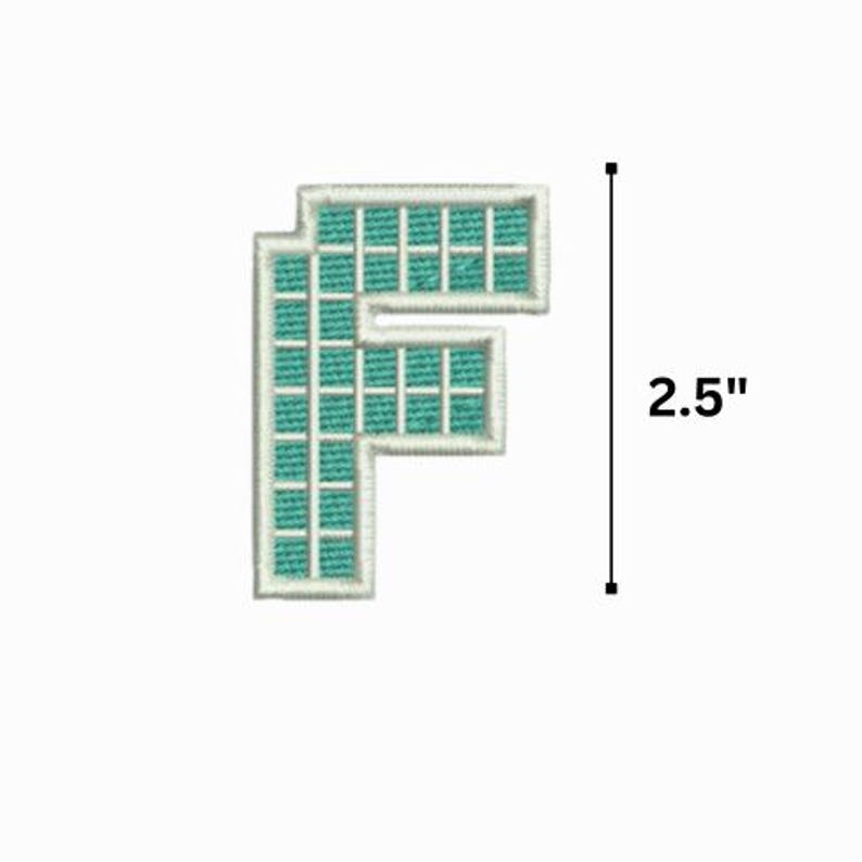 Stickietee Pixel Alphabet Letters A to J Hook and Loop Velcro ...