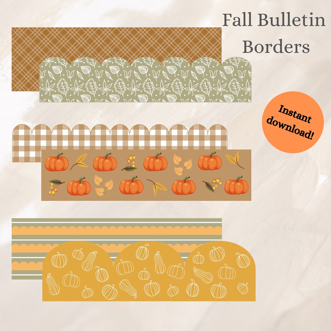 Fall Bulletin Board Borders - Etsy