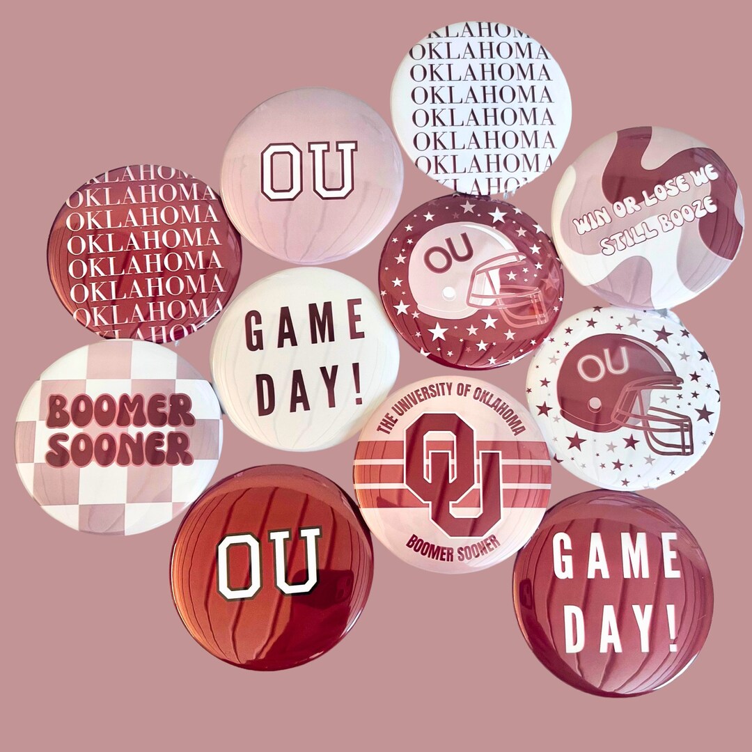 OU Gameday Buttons 4 Pack - Etsy