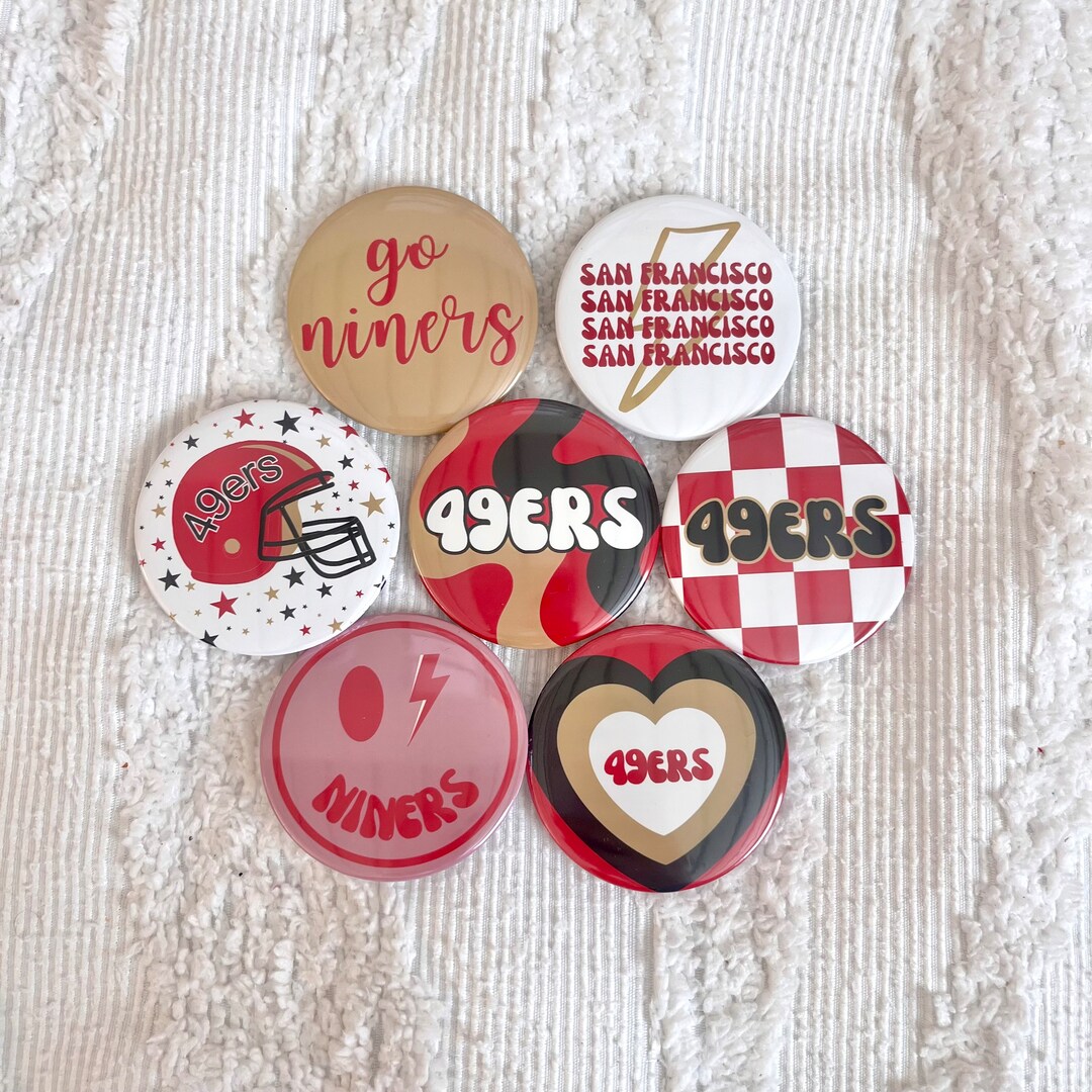 San Francisco 49ers Buttons 4 Pack - Etsy